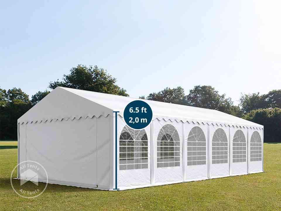 PVC Party Tent 16x39 White, incl. ground bar (5360) | All Tents
