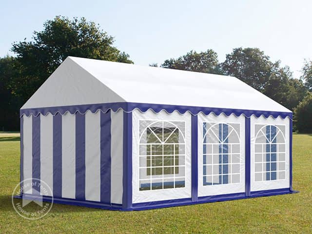 PVC Party Tent 13x20 Blue & White, waterproof (6098) | All Tents